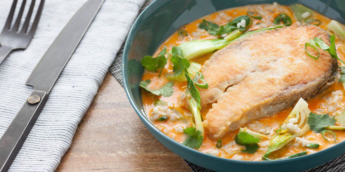 Poached Thai Salmon with Bok Choy - Travel My Day Blog